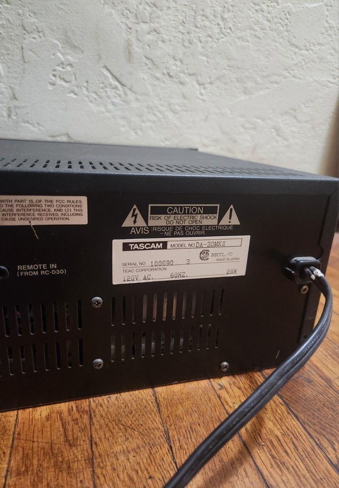 Tascam DA-30 MKII Digital Audio Tape Player/Recorder | eBay