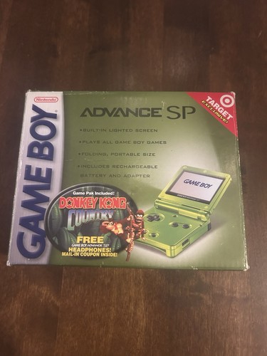 Nintendo Game Boy Advance SP Green Target Exclusive With Donkey Kong ...