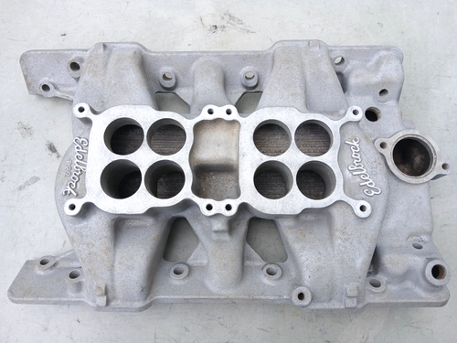 Edelbrock Dual-Quad "P22" Aluminum Intake Manifold 1955-64 Pontiac "NEW ...