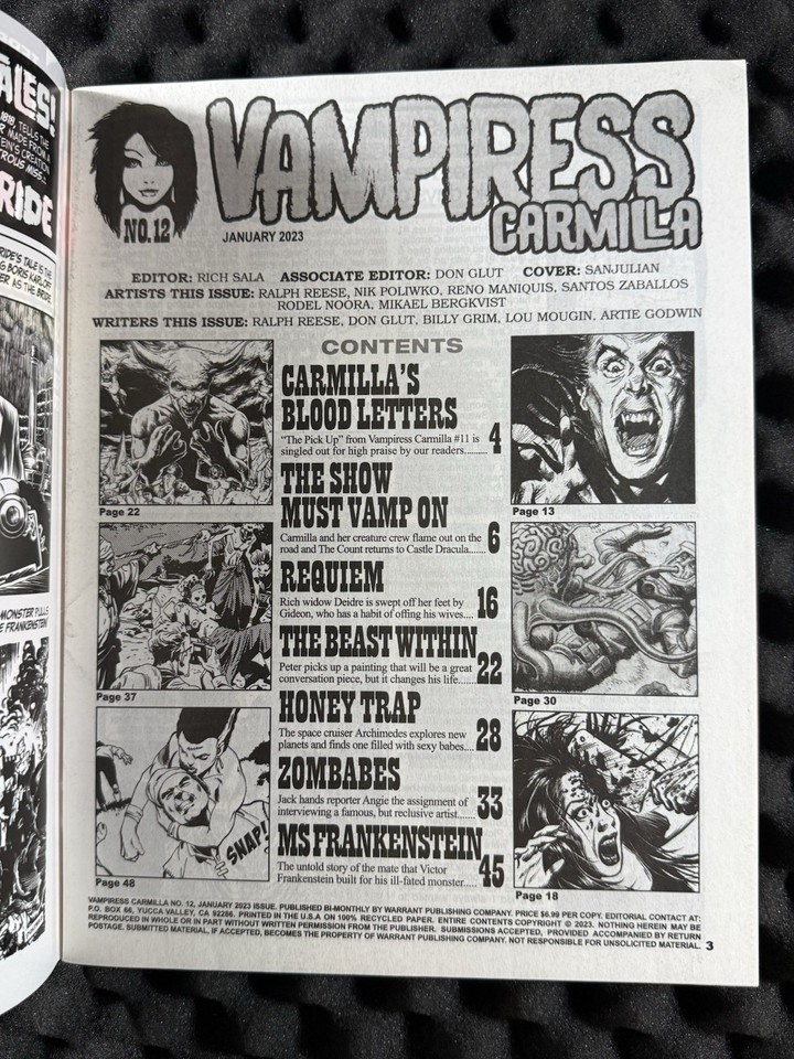 VAMPIRESS CARMILLA 12 KEN KELLY ART WARREN CREEPY EERIE VAMPIRELLA | eBay