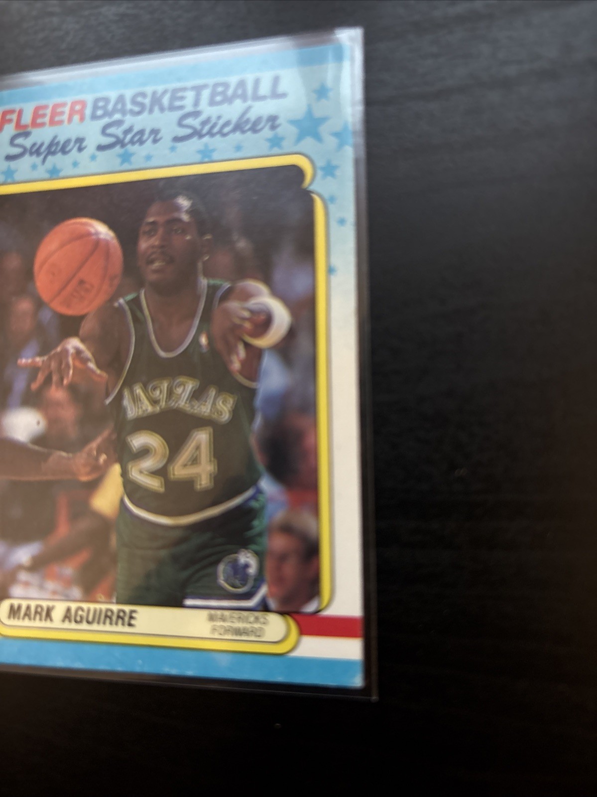 1988 Fleer Basketball Super Star Stickers 1 of 11 Mark Aguirre Dallas ...