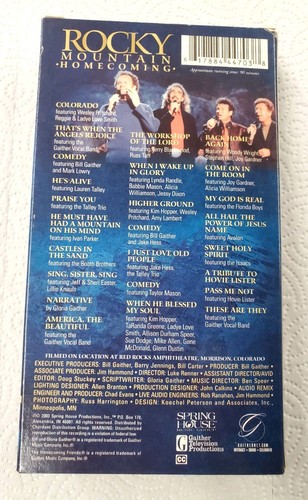 Bill & Gloria Gaither Gospel Rocky Mountain Homecoming VHS Tape Good ...