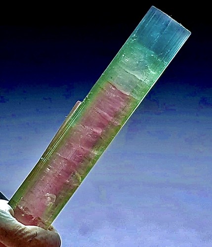 Blue Cap Watermelon Tourmaline Crystal Natural Raw Gemstone Rough ...