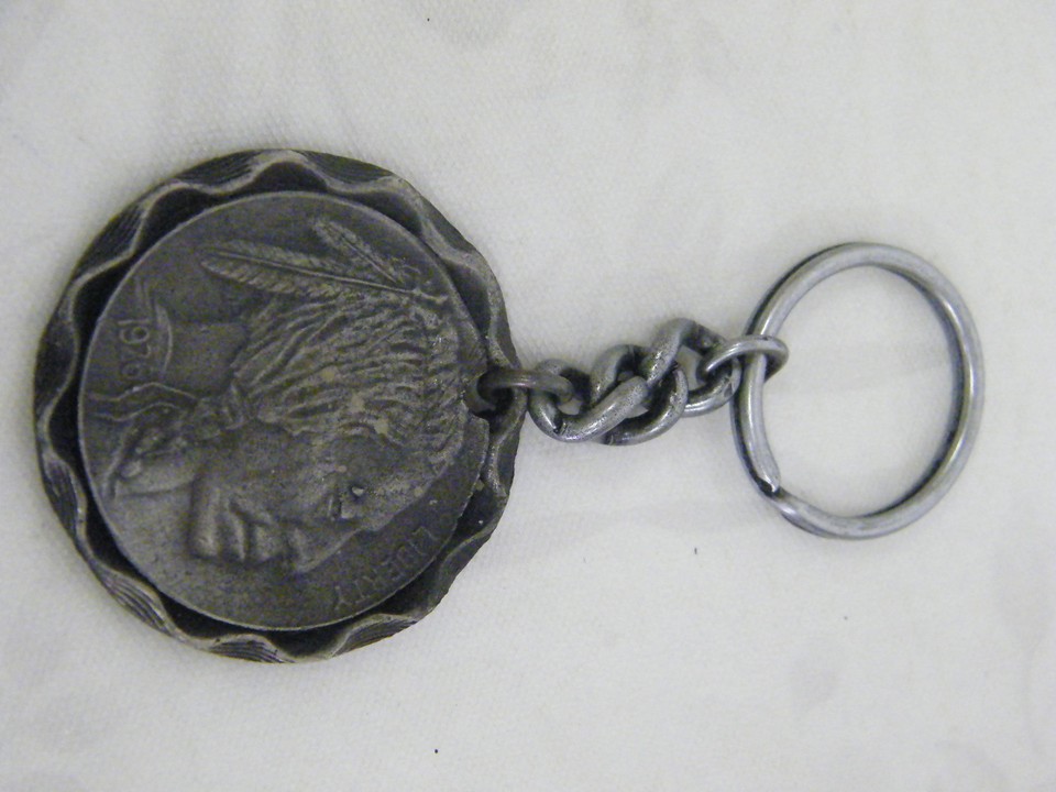 Vintage Buffalo Nickel Key Chain | eBay