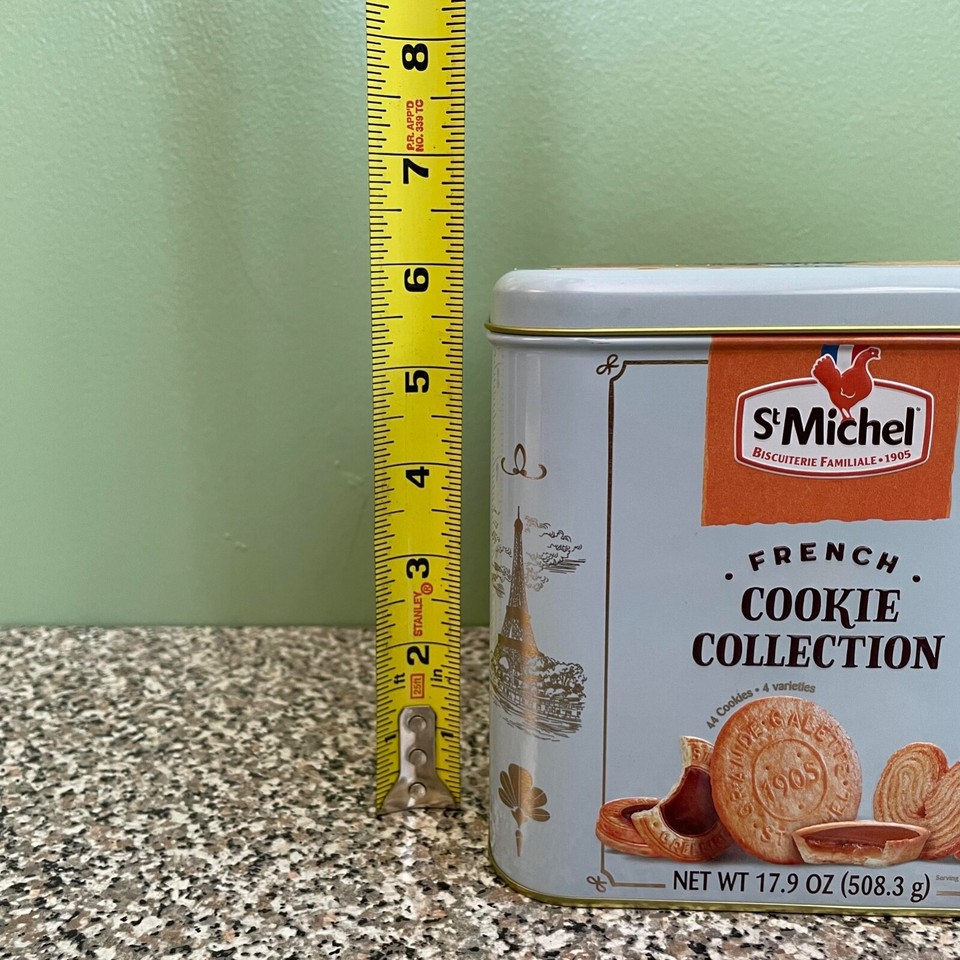 ST. MICHEL French Cookie Collection Decorative Tin Container w/Lid ...