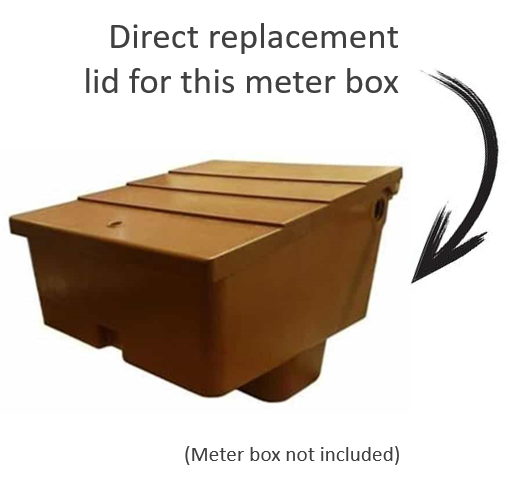 Brown Gas Meter Box Cover - Connect Semi-Buried Meter Box Lid: (H)450 x ...