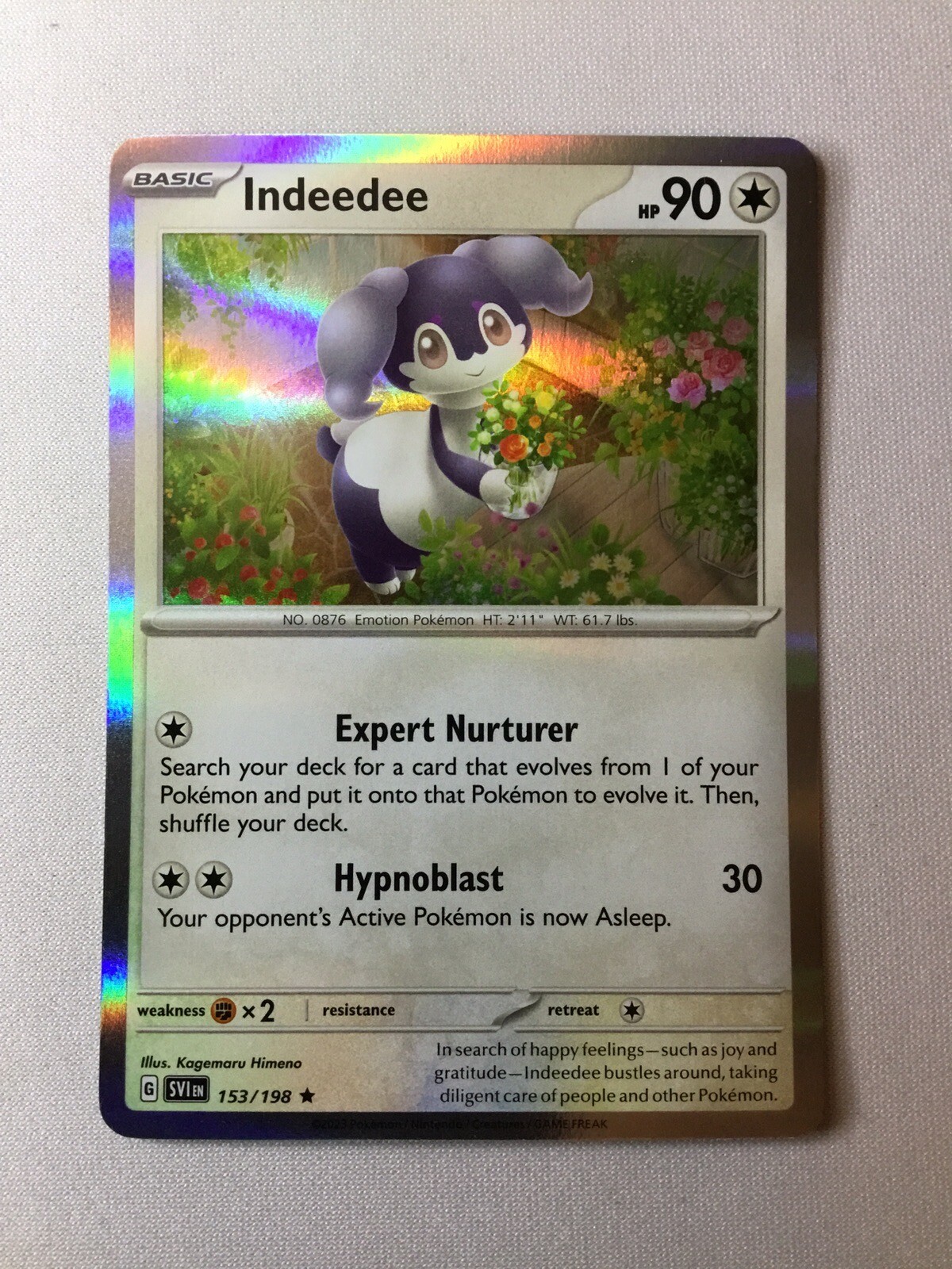 Holo Indeedee 153/198 Rare Scarlet & Violet Base Set Pokemon TCG | eBay