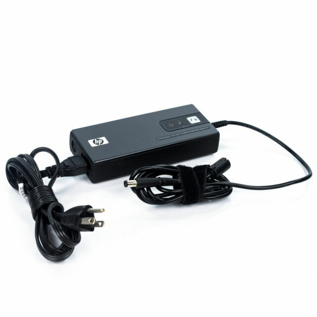 HP 90w Smart AC DC Auto Air Combo Power Adapter 462602-001 Laptop ...