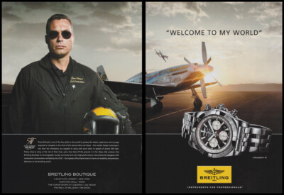 Breitling Choromat 44 2-pg clipping 2013 Thom Richard pilot - Reno Air ...