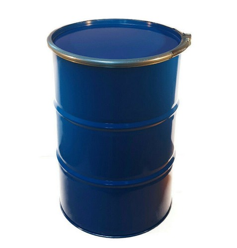 Schweres Deckelfass/Stahlfass/Metallfass 200L NEU, blau, Neuware m. UN ...