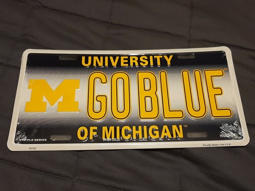 MICHIGAN WOLVERINES STAMPED Metal License Plate AUTO TAG (NEW) | eBay