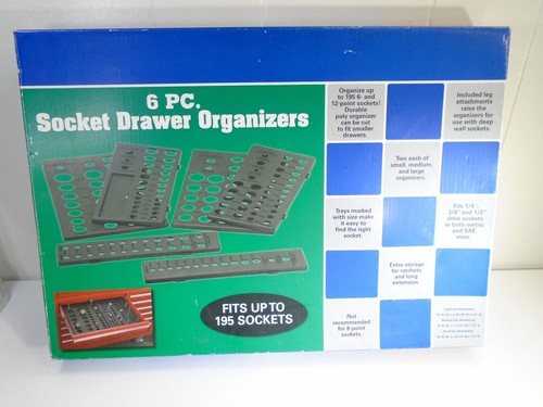 Storehouse Socket Drawer Organizers Kit 6pc Set 1-195 Sockets Holder ...