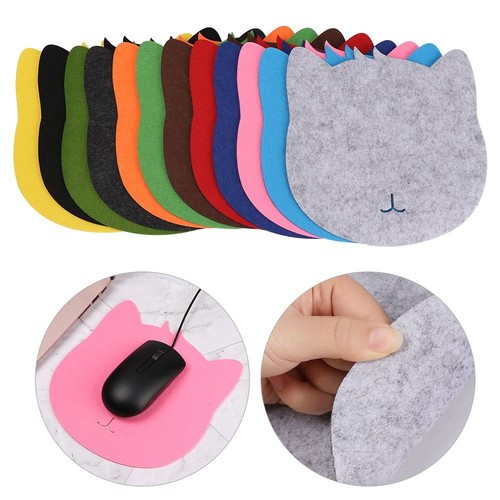 Lightweight Comfortable Cute Mice Mat Cat Shape Mouse Pad Felt Pad ...