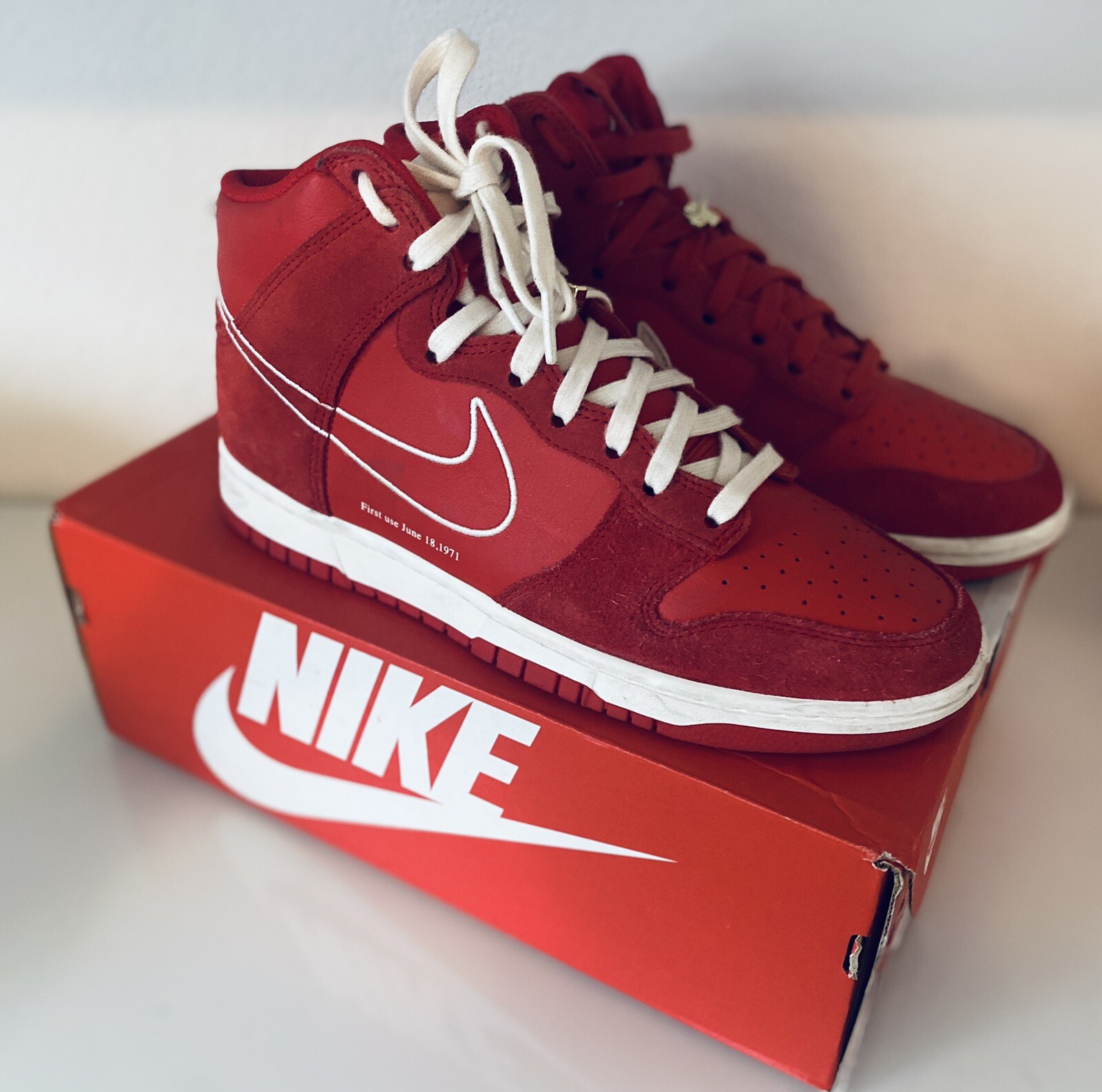 2021 Nike Dunk High SE First Use University Red Shoes… - Gem