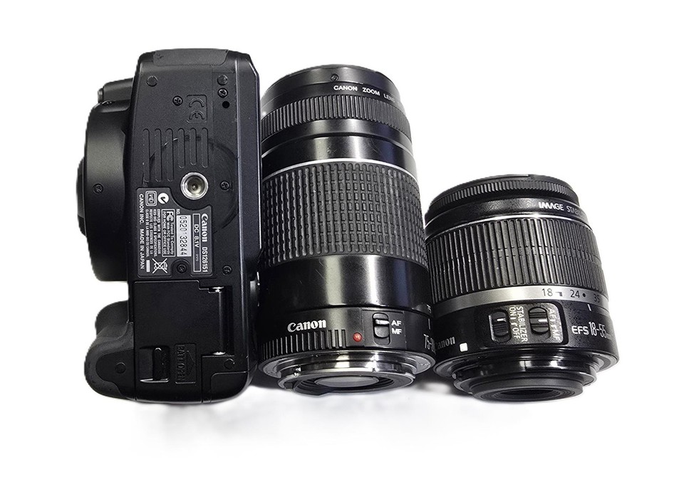 Canon Rebel XTi DSLR + 18-55mm IS + 75-300mm III Lens - Free Shipping ...