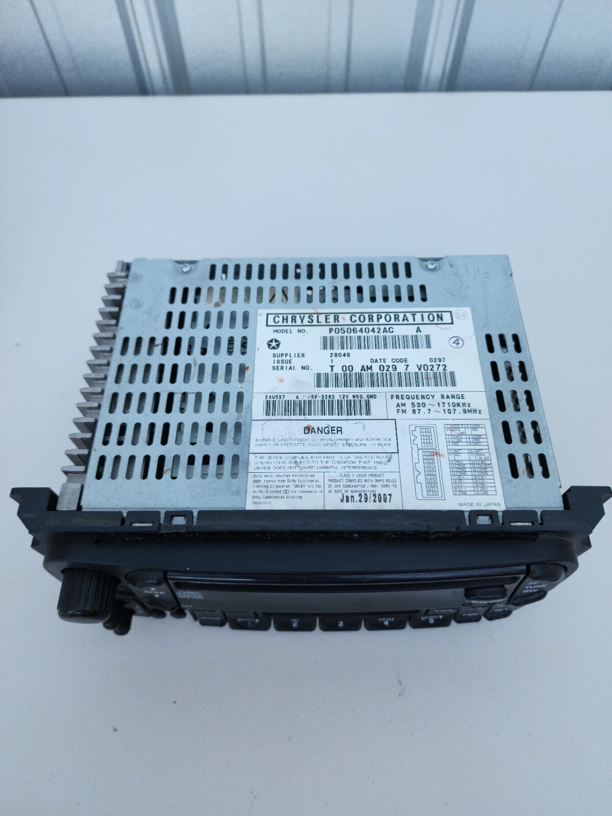 Genuine OEM Chrysler Dodge Jeep CD & Cassette Tape Player Radio ...