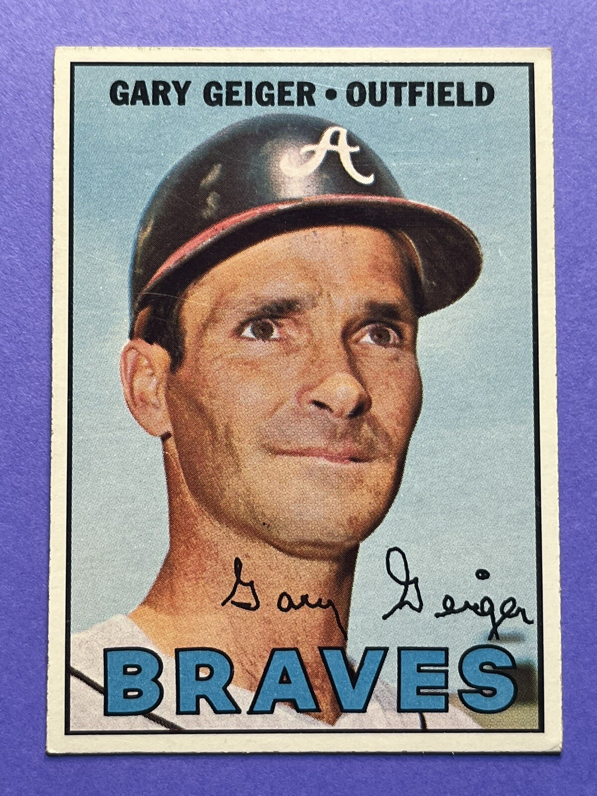 1967 Topps Baseball High #566 Gary Geiger EX Vintage Milwaukee Braves ...