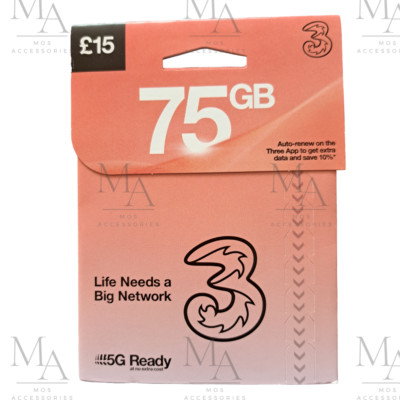 Three (3) £15 PAYG Mobile Sim Card Pay As You Go 3G 4G 5G (UK Sim) | eBay