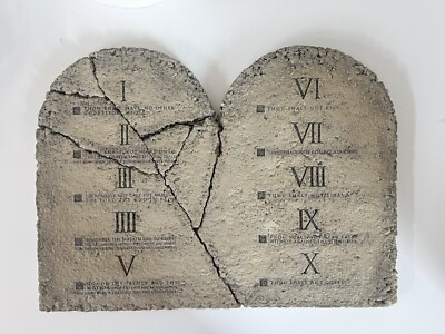 10 commandments plaque stone wall Art religious | eBay