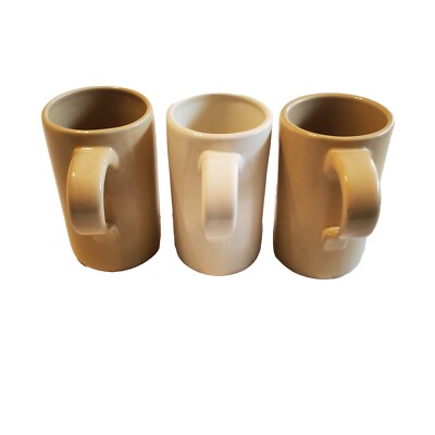 Pottery Barn STUDIO Putty Coffee Mug Cups LOT 3 Barbara Eiger ...