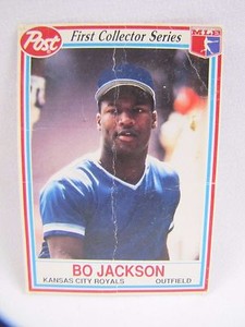 Bo Jackson Baseball Card Kansas City Royals 1990 Post First Collector ...
