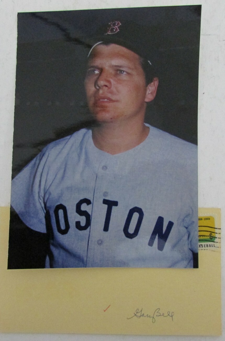 Gary Bell 1967 Boston Red Sox Signed Envelope with 5x7 Color Photo ...