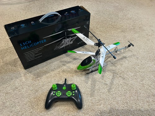 Activa 3.5 Channel RC Helicopter w/ Gyro Stabilizer & LED Light - Green ...