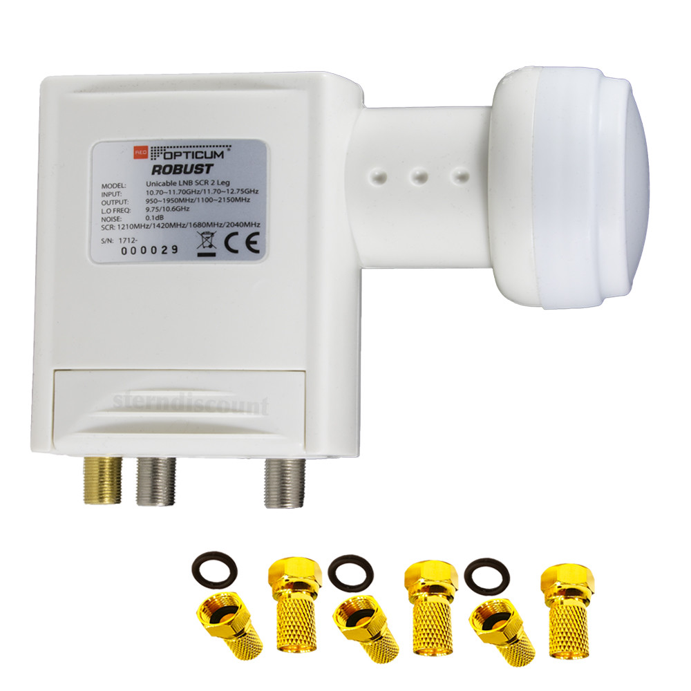 Opticum Unicable LNB SCR 2x Legacy 4x Einkabelweg SAT System HDTV HD 4K ...