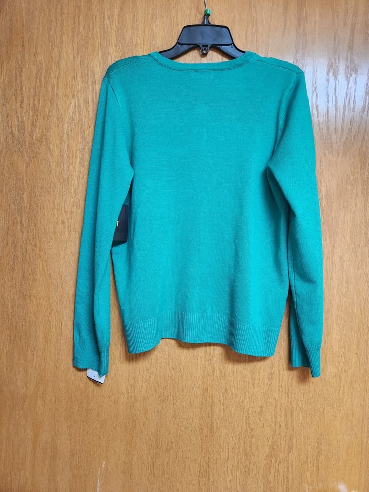 Kelly Green Cardigan Sweater. NWT. Large. By Tenney Rose. Cute. | eBay