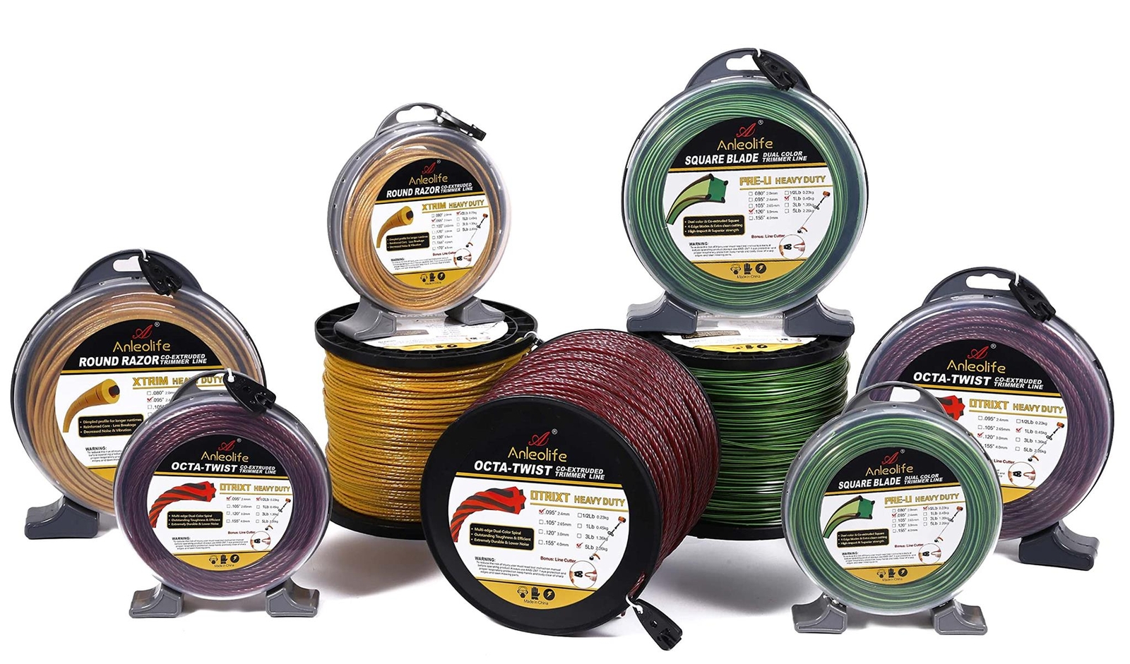 A ANLEOLIFE 5-Pound Heavy Duty Octa-Twist .095-Inch-by-1536-ft Trimmer Line Spoo | eBay