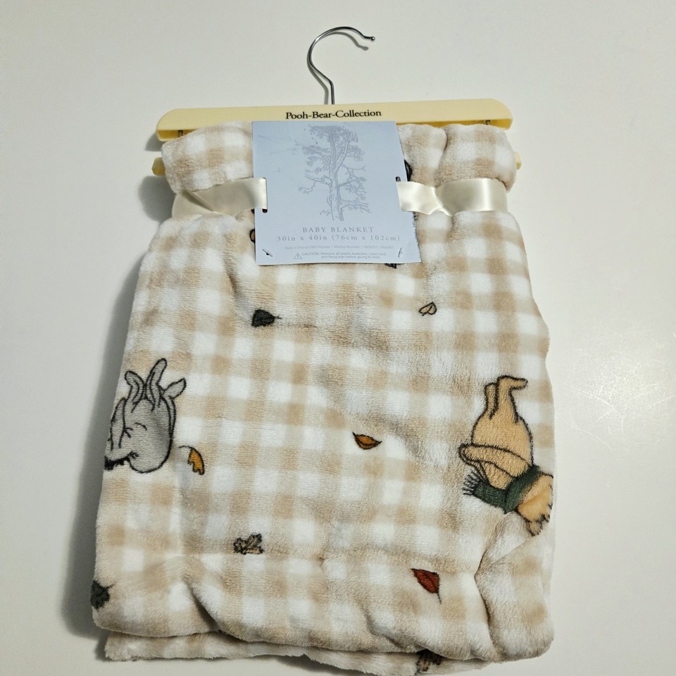 NEW Pooh Bear Collection Winnie The Pooh 30"x40" Baby Blanket Owl Fall ...