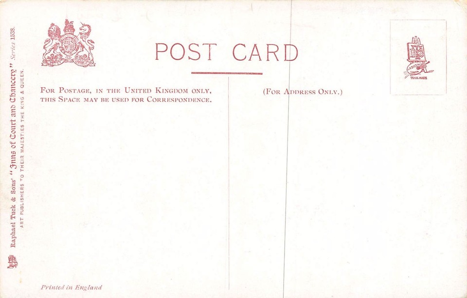 The Library Inner Temple Tucks 1538 Postcard (B311) | eBay UK