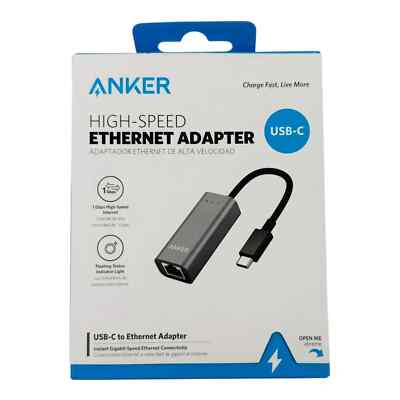 Anker USB C to Ethernet Adapter, Portable 1-Gigabit Network Hub | eBay