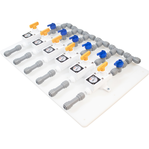 Duotight Draft Regulator Board | Gas Manifold | 6 Way w/ Valves & all ...