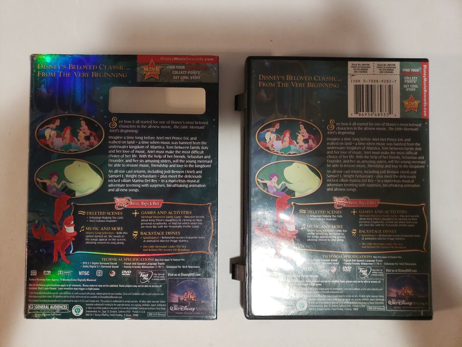 🔥🔥 The Little Mermaid - Ariels Beginning DISNEY (DVD, 2008)EXCELLENT ...