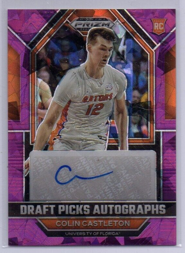 2023 Panini Prizm Draft Purple Ice, COLIN CASTLETON RC Auto /99 ...