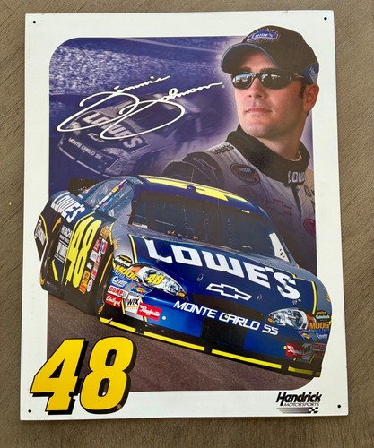 Jimmy Johnson 48 Hendrick Motorsports Lowe's Chevrolet Tin Sign 16x12.5 ...