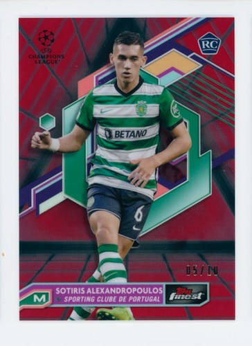 2022-23 Sotiris Alexandropoulos Topps Finest Red Refractor Rookie Card ...