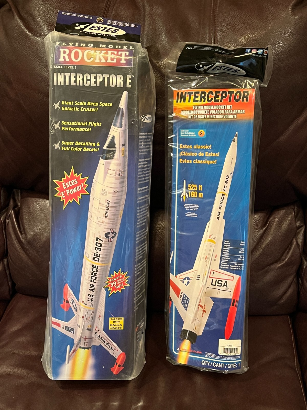 Set of both Estes 1250 Interceptor & 1350 Interceptor E Flying Model ...