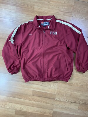 Vintage Nike FSU Track Jacket Team Issued Seminoles Windbreaker XL Full ...