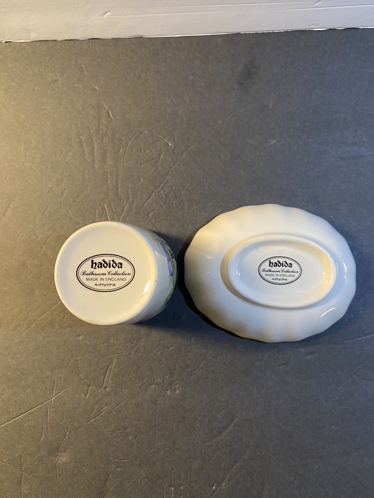 Floral Soap Dish/ Cup Bath Set, Made In England Hadida | eBay