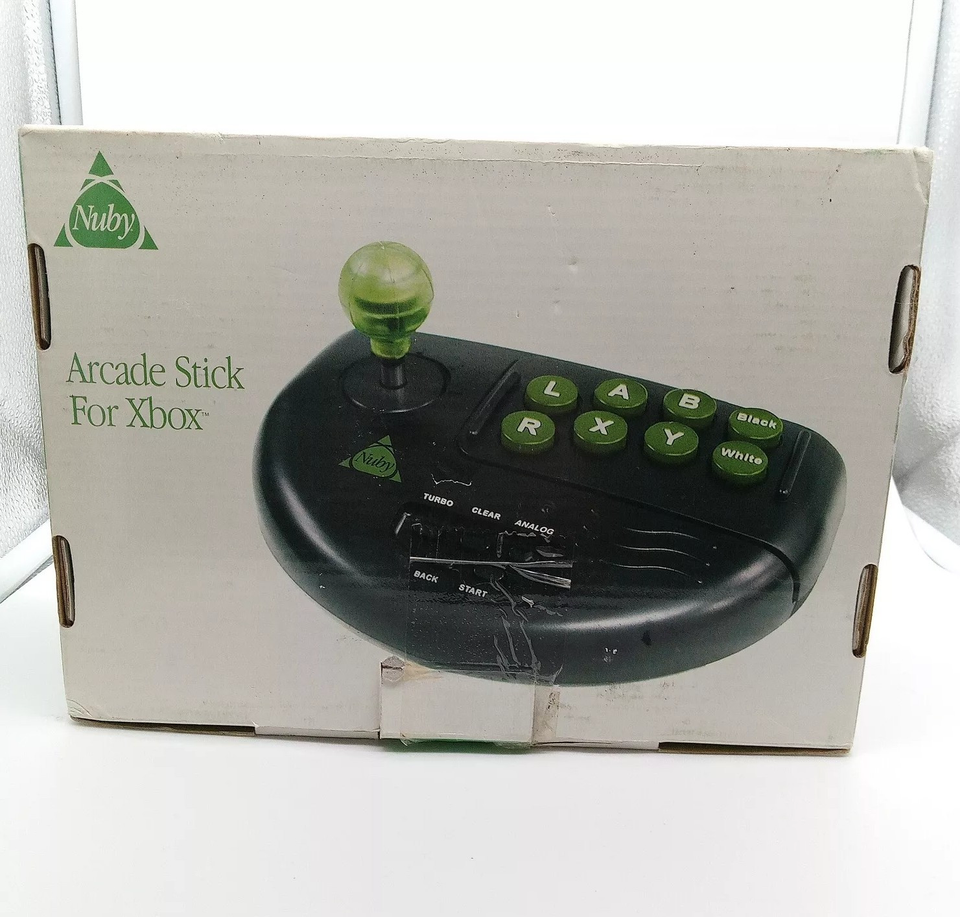 Nuby Microsoft Xbox Original Arcade Joy Stick Rare HTF Brawler Fighting ...