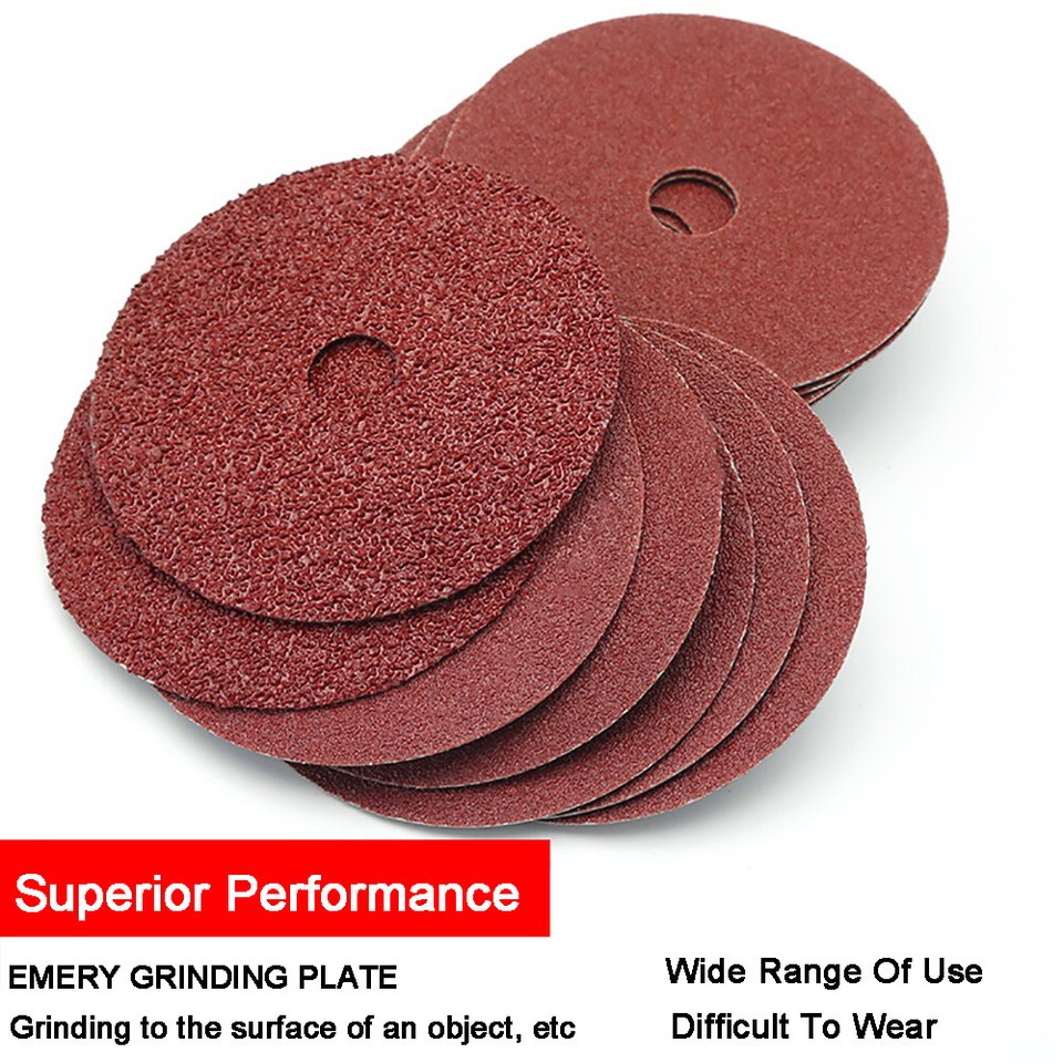 10 Pack 4" 100mm Fiber Sanding Disc Sandpaper Grinding Pad For Angle ...
