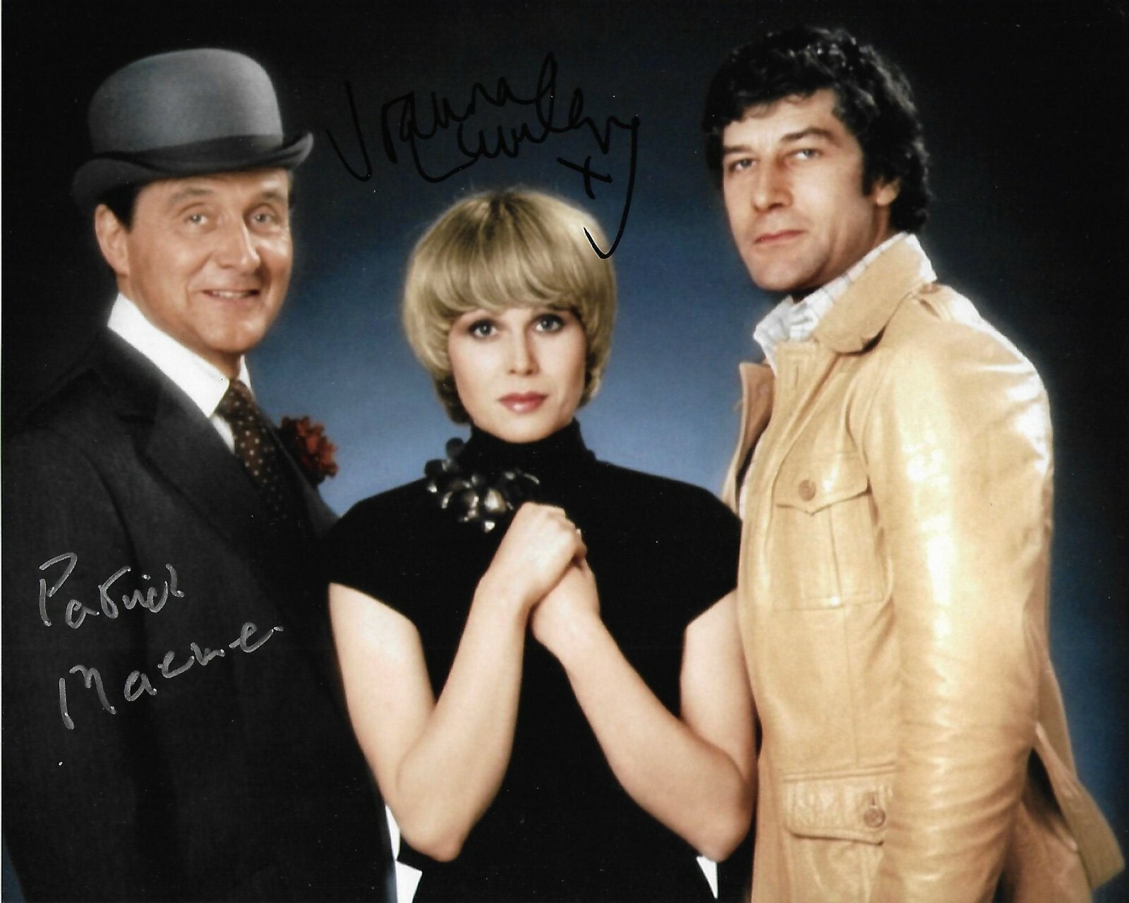 Patrick Macnee Joanna Lumley new avengers signed genuine autograph UACC ...