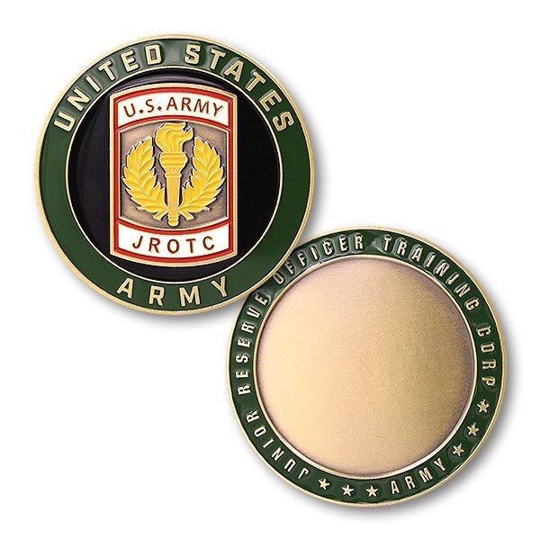 ARMY JUNIOR RESERVE OFFICER TRAINING CORPS JROTC 1.75" CHALLENGE COIN ...