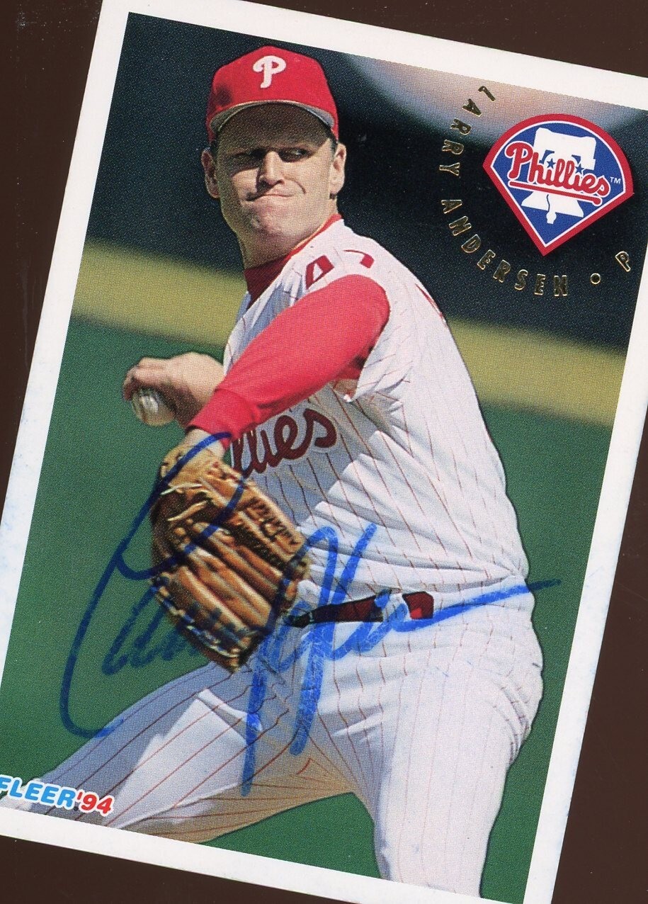 1994 Fleer LARRY ANDERSEN Signed Card autograph AUTO PHILLIES | eBay