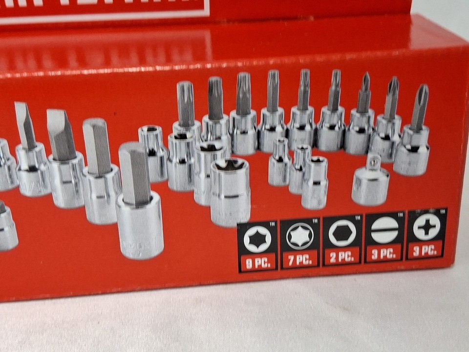 CRAFTSMAN Hex Bit Socket Set & Torx Bit Socket Set, 25-Piece (CMMT99258 ...