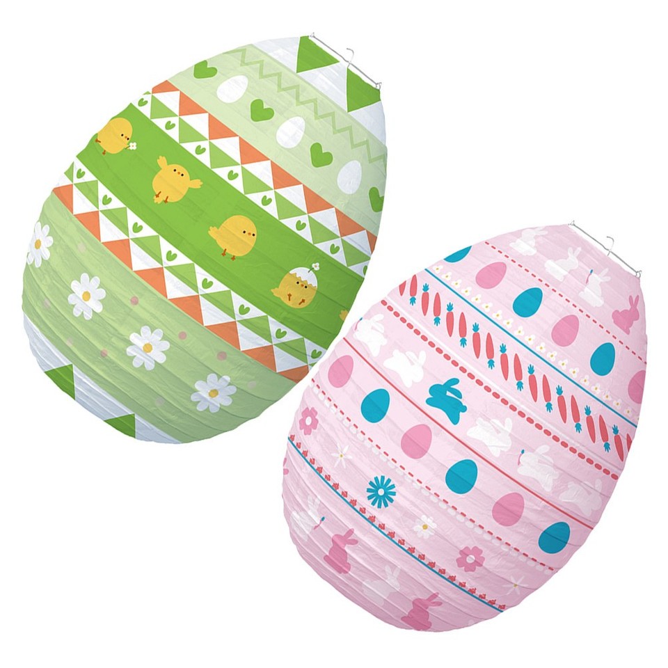 2 Pcs Paper Lantern for Easter Egg Hanging Lanterns Eggs Lanters | eBay ...