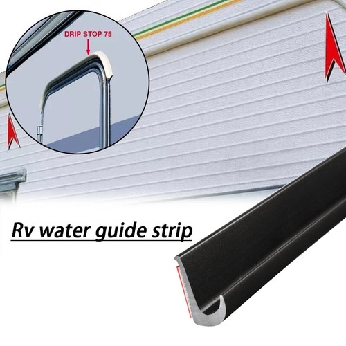 16/32FT J-Shape RV Rain Gutter Drip Rail Van Caravan Motorhome Gutter ...