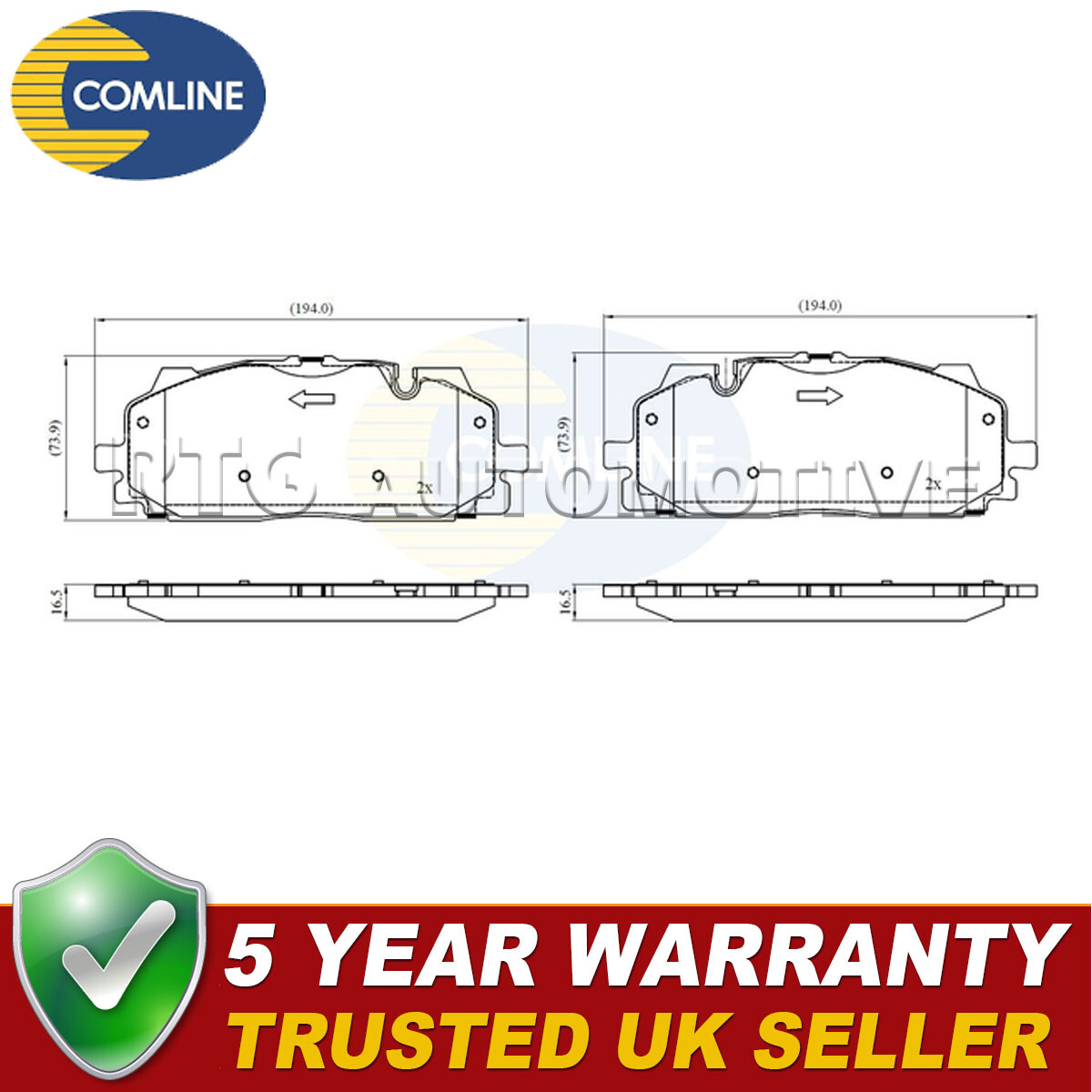 Comline Front Brake Pads Set Fits Audi Q7 2015- A5 2017- A4 2016- | eBay
